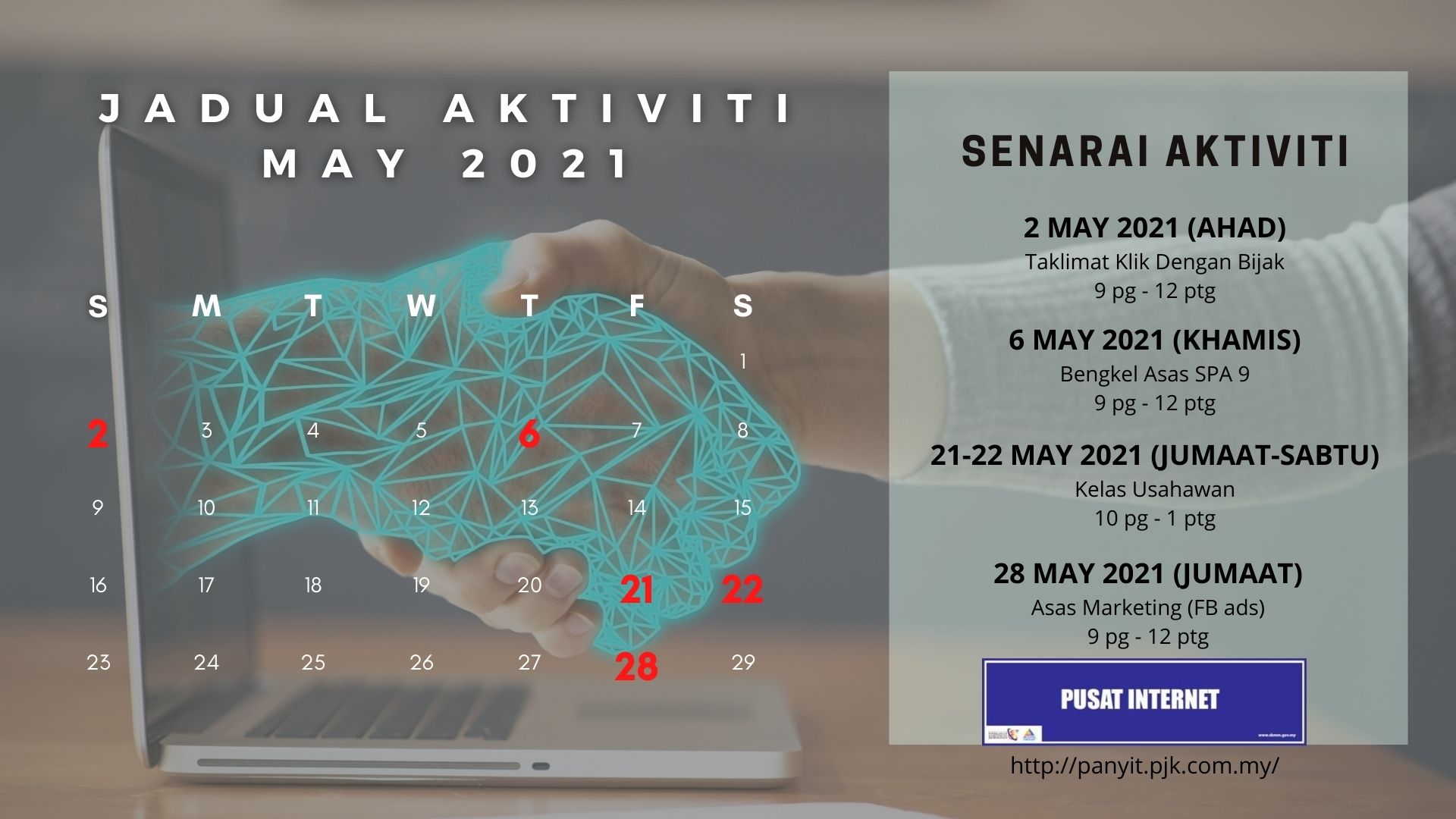 JADUAL AKTIVITI MEI 2021 – NADI Panyit